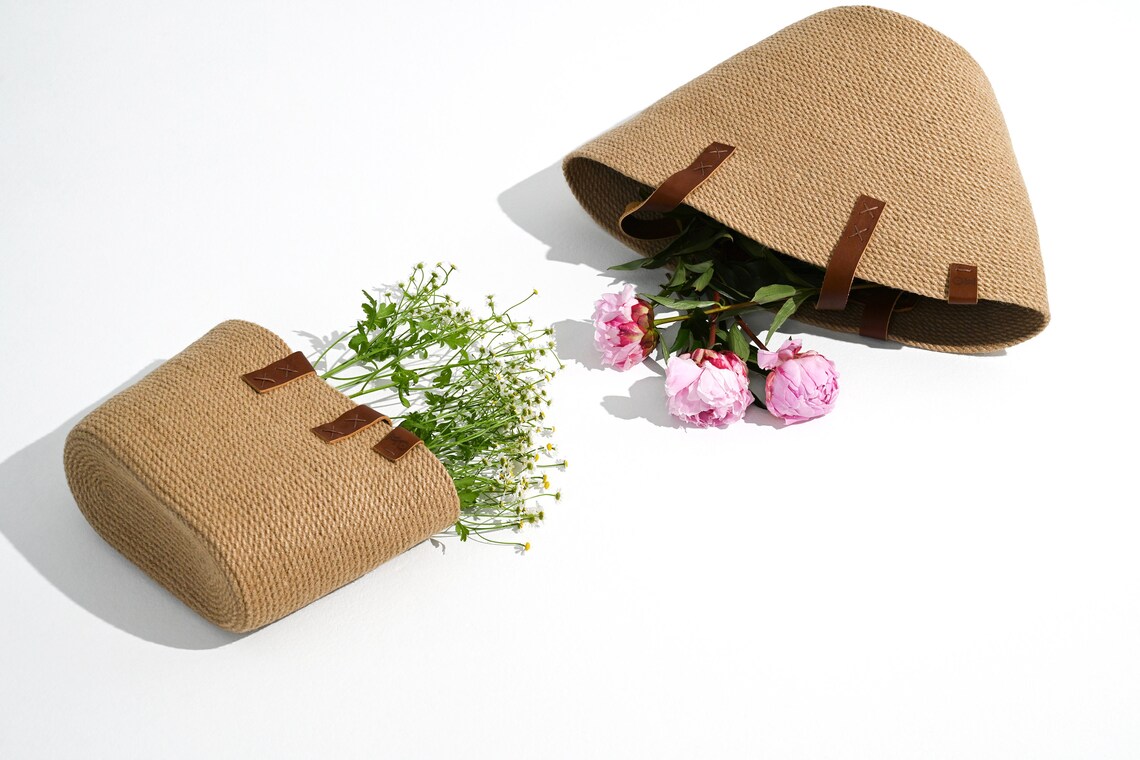 Large Woman Jute Handmade Summer Beach Ecofriendly Stylish Sustainable ...