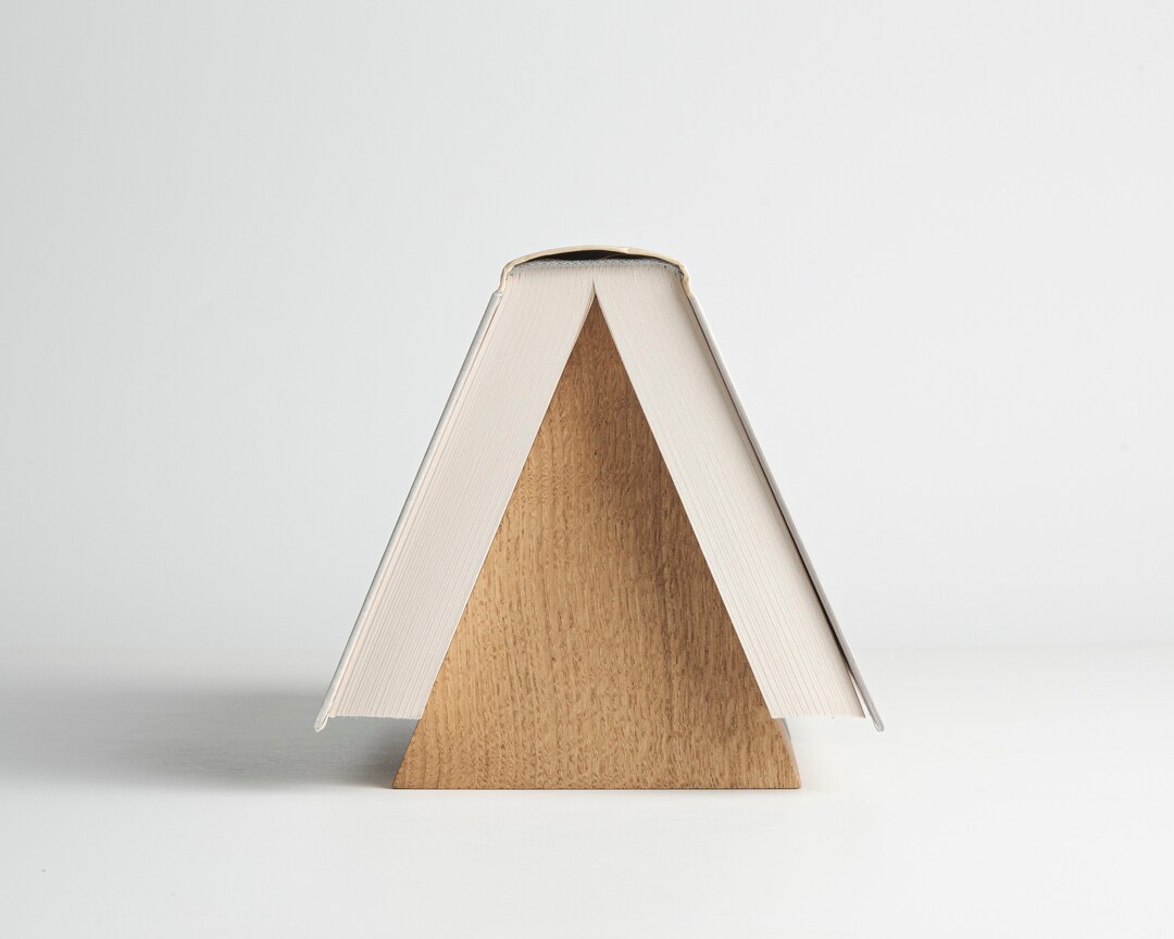 Handcrafted Solid Oak Book Stand / Bookmark - Headphones Holder. - Etsy