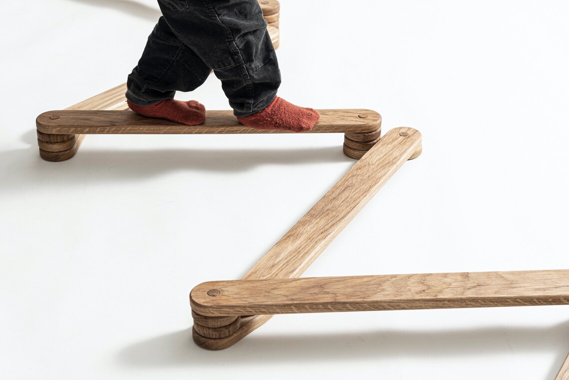 Handmade Solid Oak Balance Beam: Ideal Toddler Gift for Boosting ...