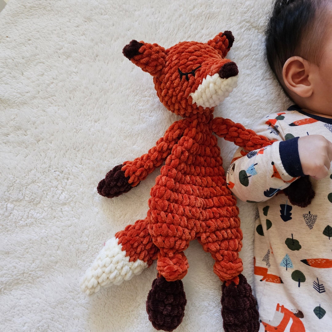 Little Fox Snuggler, Crochet Snuggler, Handmade Toys and Gifts. - Etsy