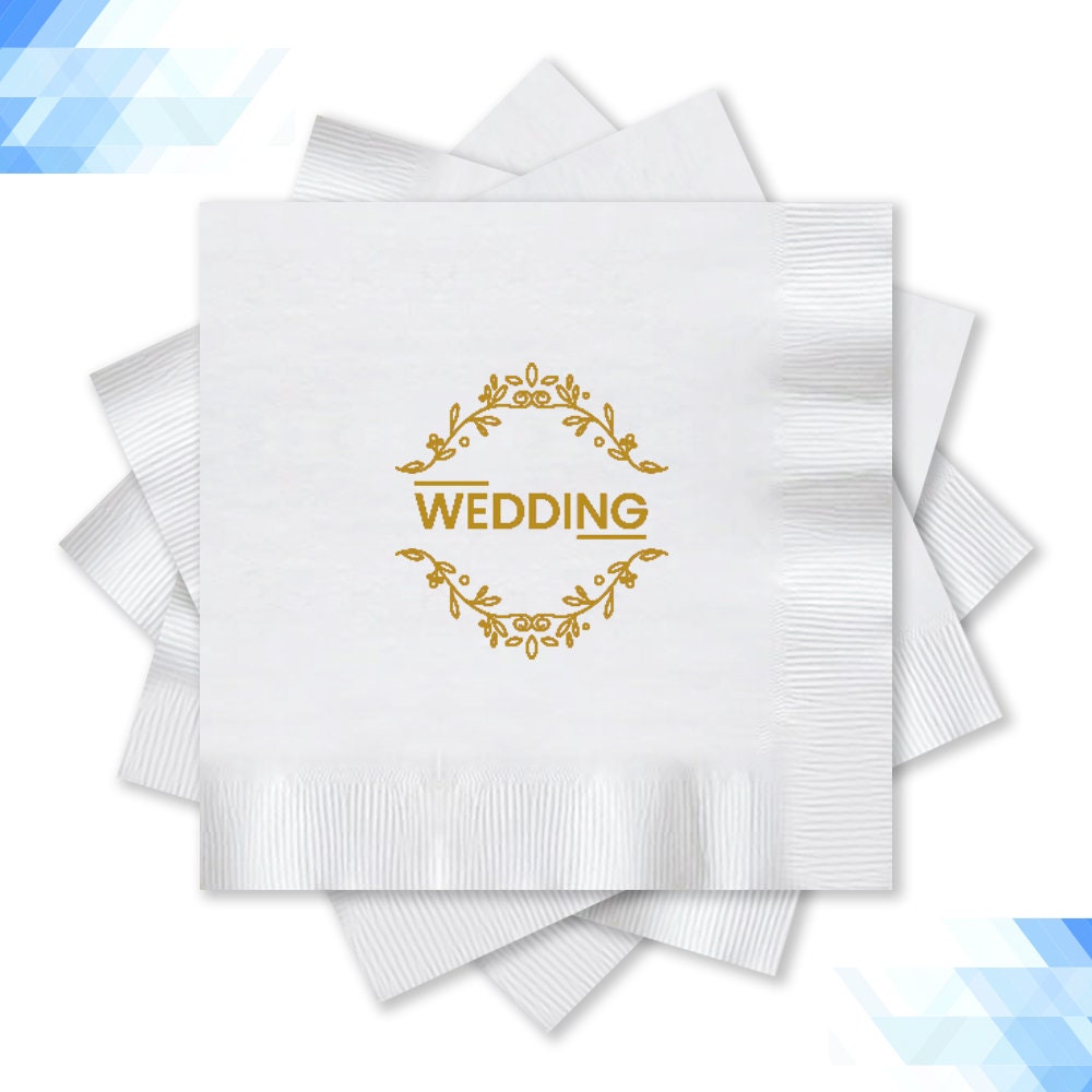 Personalized Wedding Napkins, Baby Shower Napkins Restaurant Branded ...