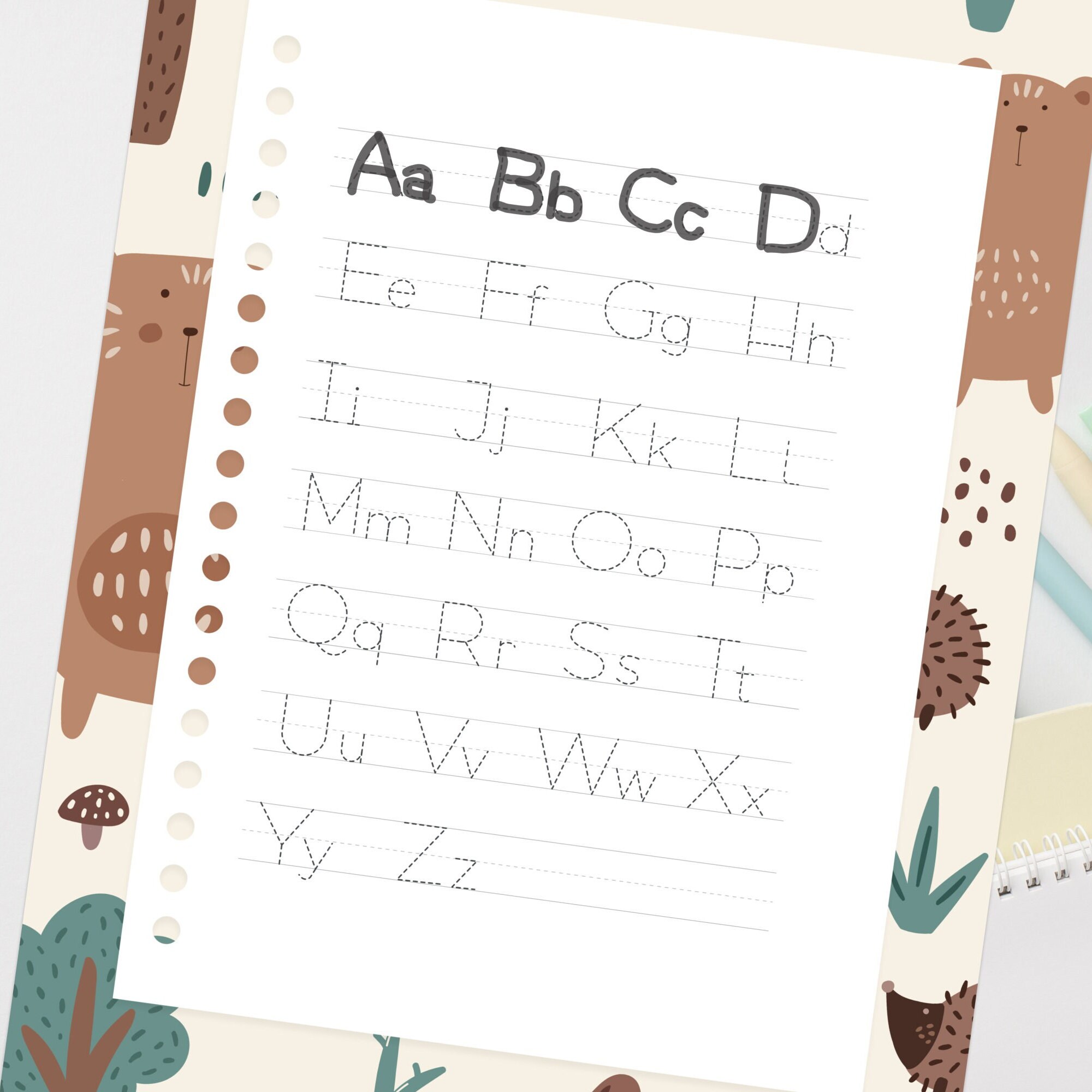 Alphabet Tracing Sheets, Printable Practice Handwriting, Uppercase and ...