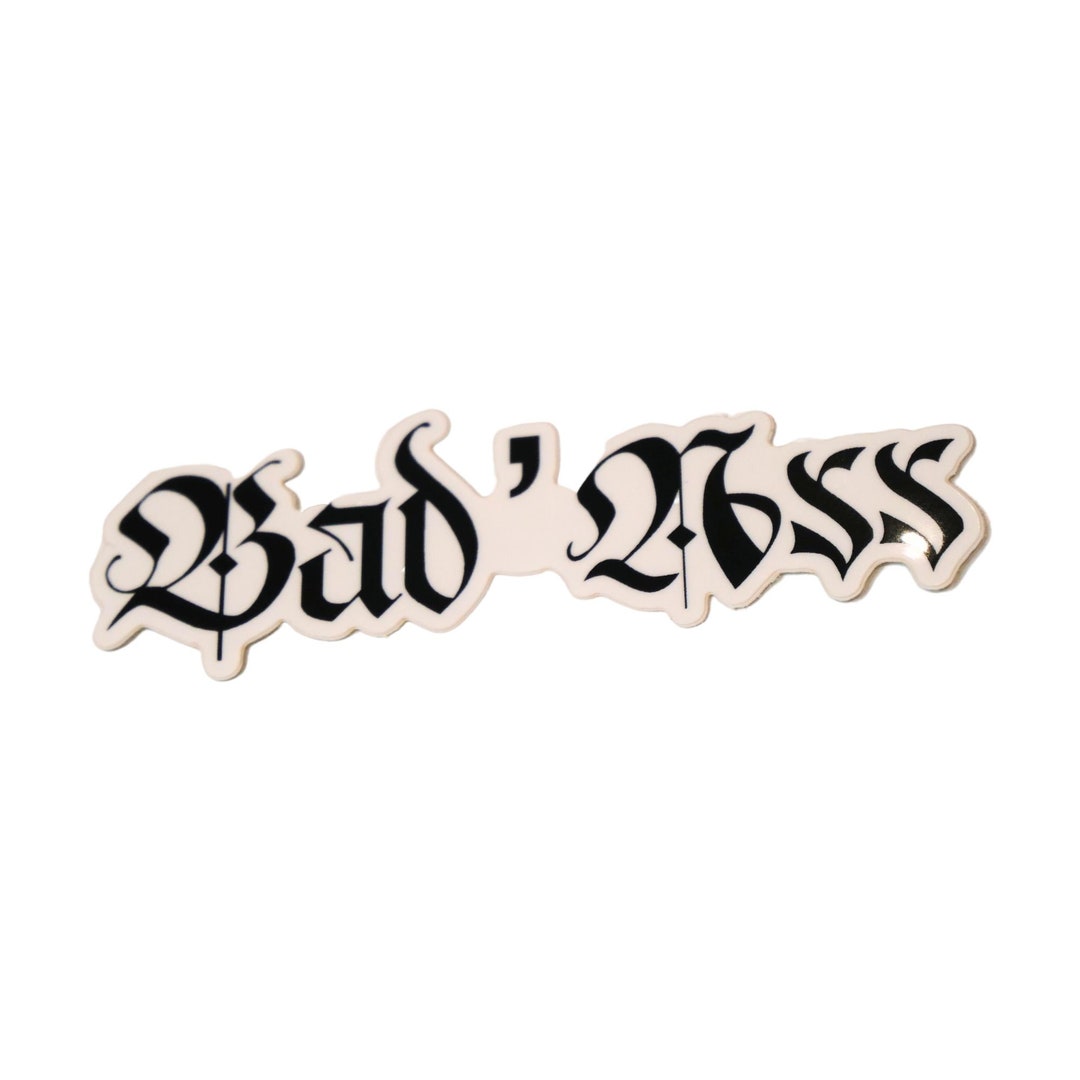 Bad'ass Stickers White Background - Etsy