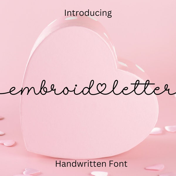 Long Scripts Embroidery Font - Etsy