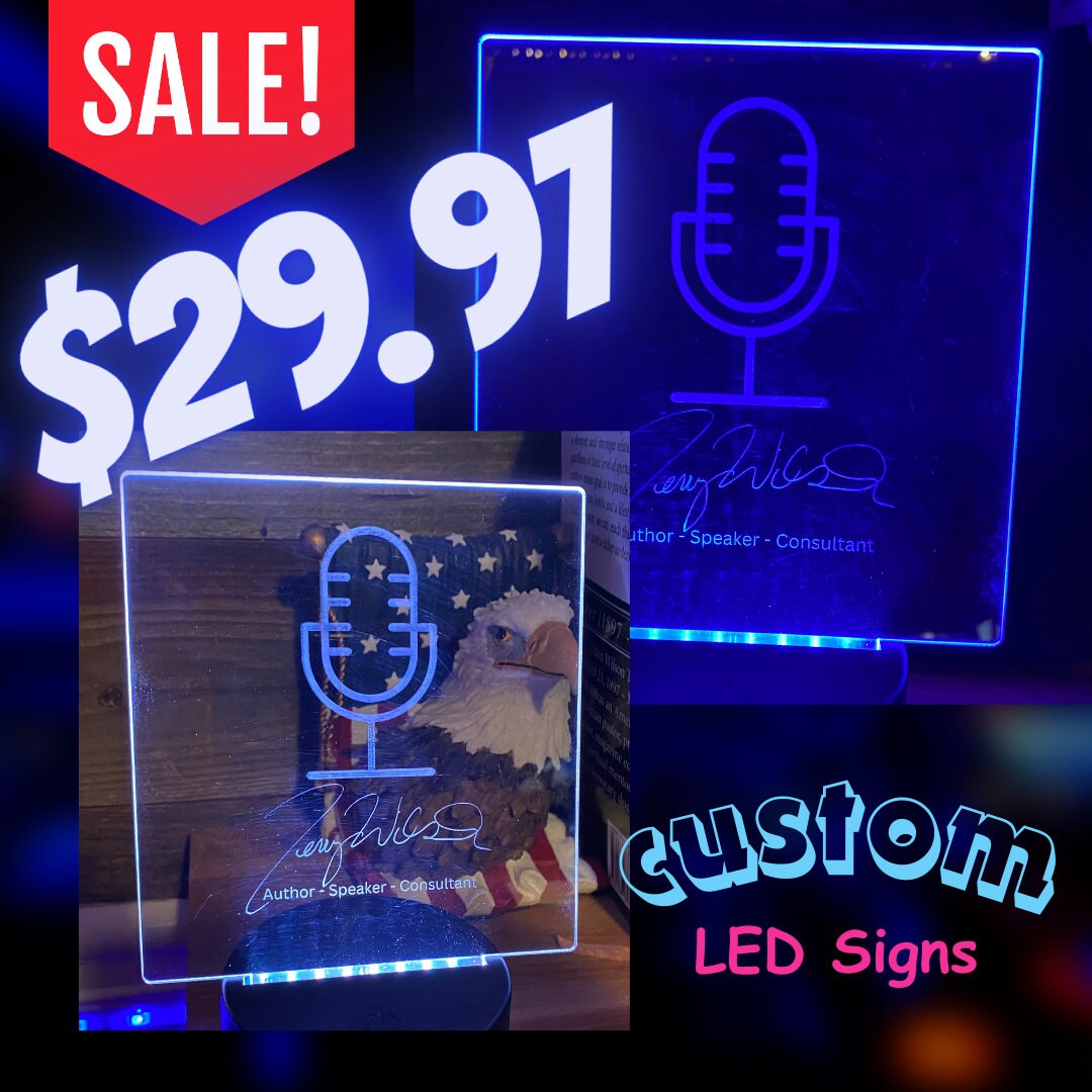 5" Custom Etched Acrylic Sign - Etsy