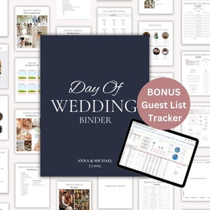 Wedding Coordination Binder Template, Wedding Day Binder, Bridal Binder ...