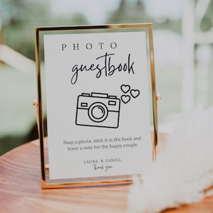Wedding Guest Book Sign, Instax Guest Book Wedding Sign, Photo Guest ...