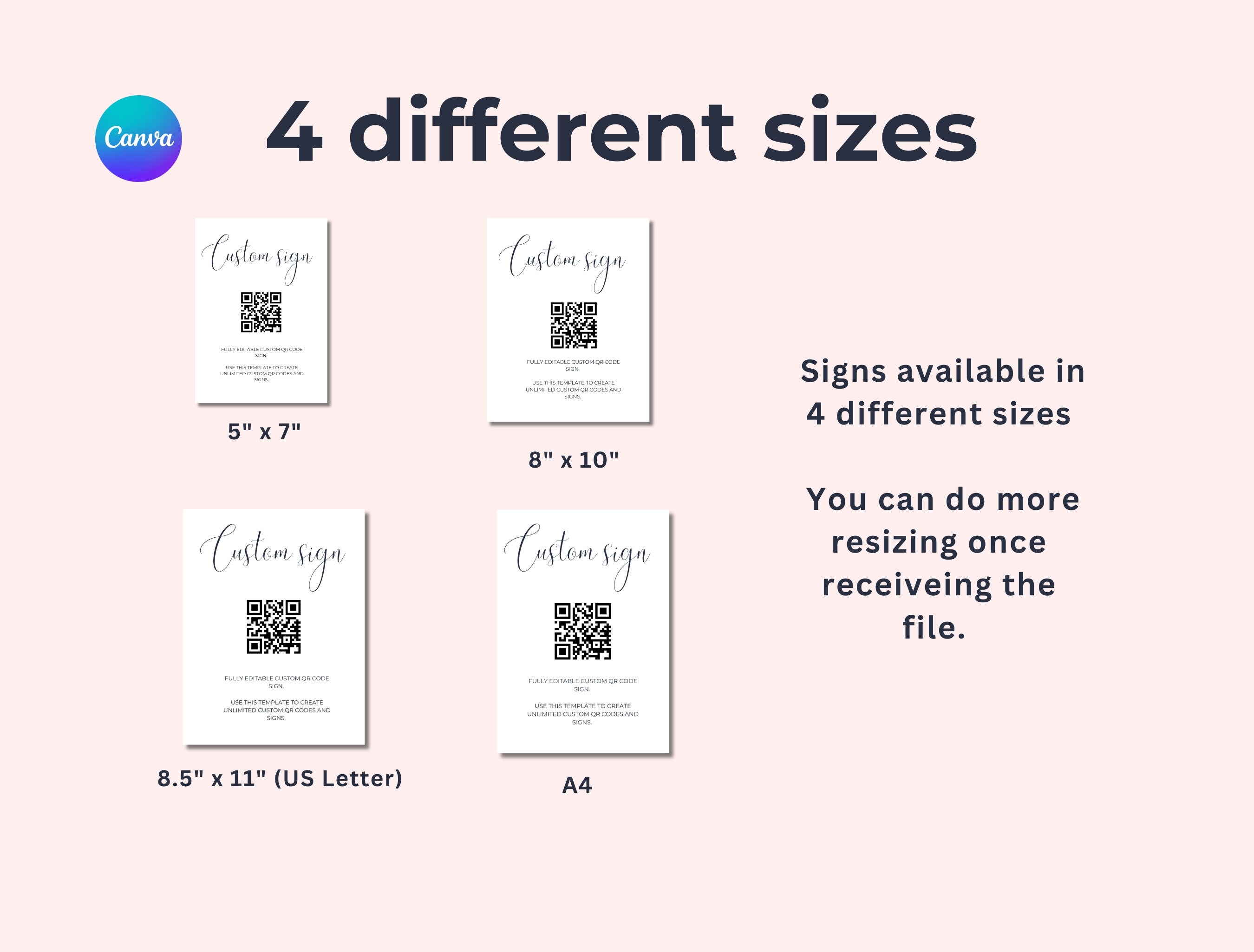 Custom QR Code Sign, Payment Sign for Venmo and Paypal, Create QR Code ...