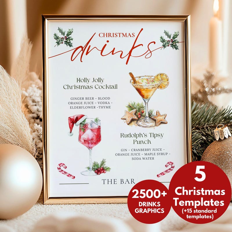 Drink Toppers Holidays - Etsy