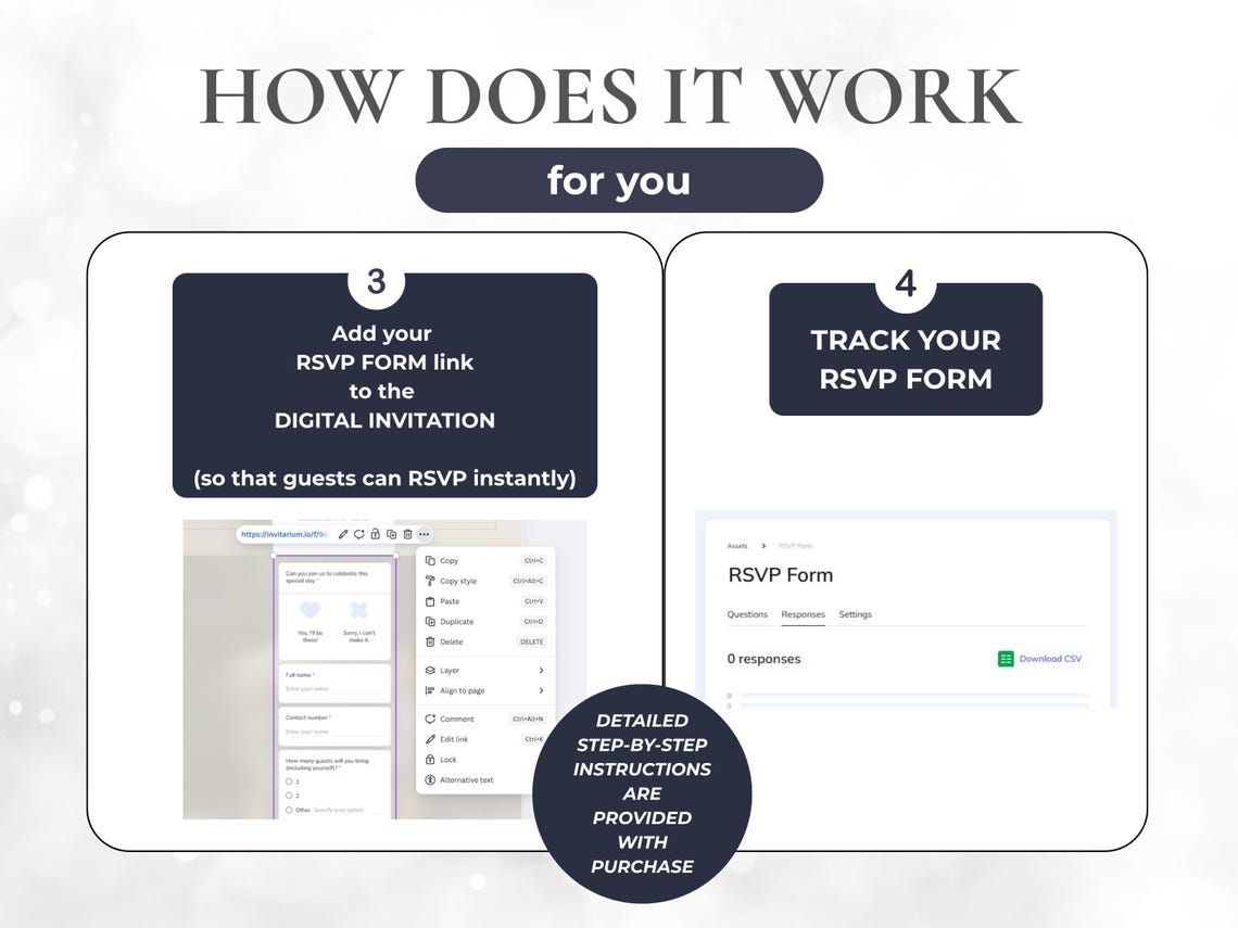 Interactive Digital Wedding Invitation, Editable Canva E-invite ...
