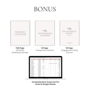 600 Page Canva Wedding Planner Template Bundle, Wedding Checklist ...