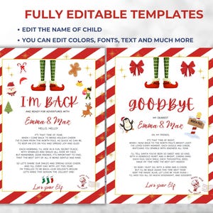 Printable Elf Kit Bundle - Elf Arrival Letter & Goodbye Elf, Elf Antics ...