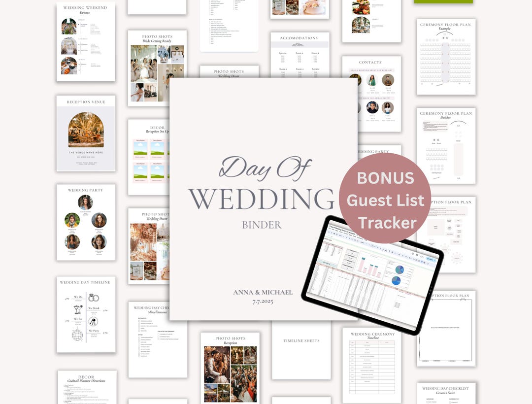 Ultimate Wedding Day Binder Template, Wedding Binder, Wedding ...