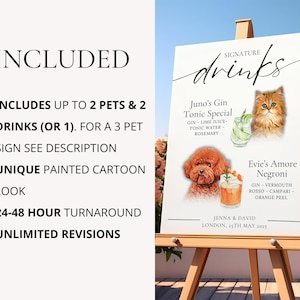 Custom Dog Signature Drink Sign, Custom Pet Cocktail Sign, Custom Pet ...