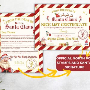 Printable Christmas Letters Bundle Editable Letters From Santa Claus ...