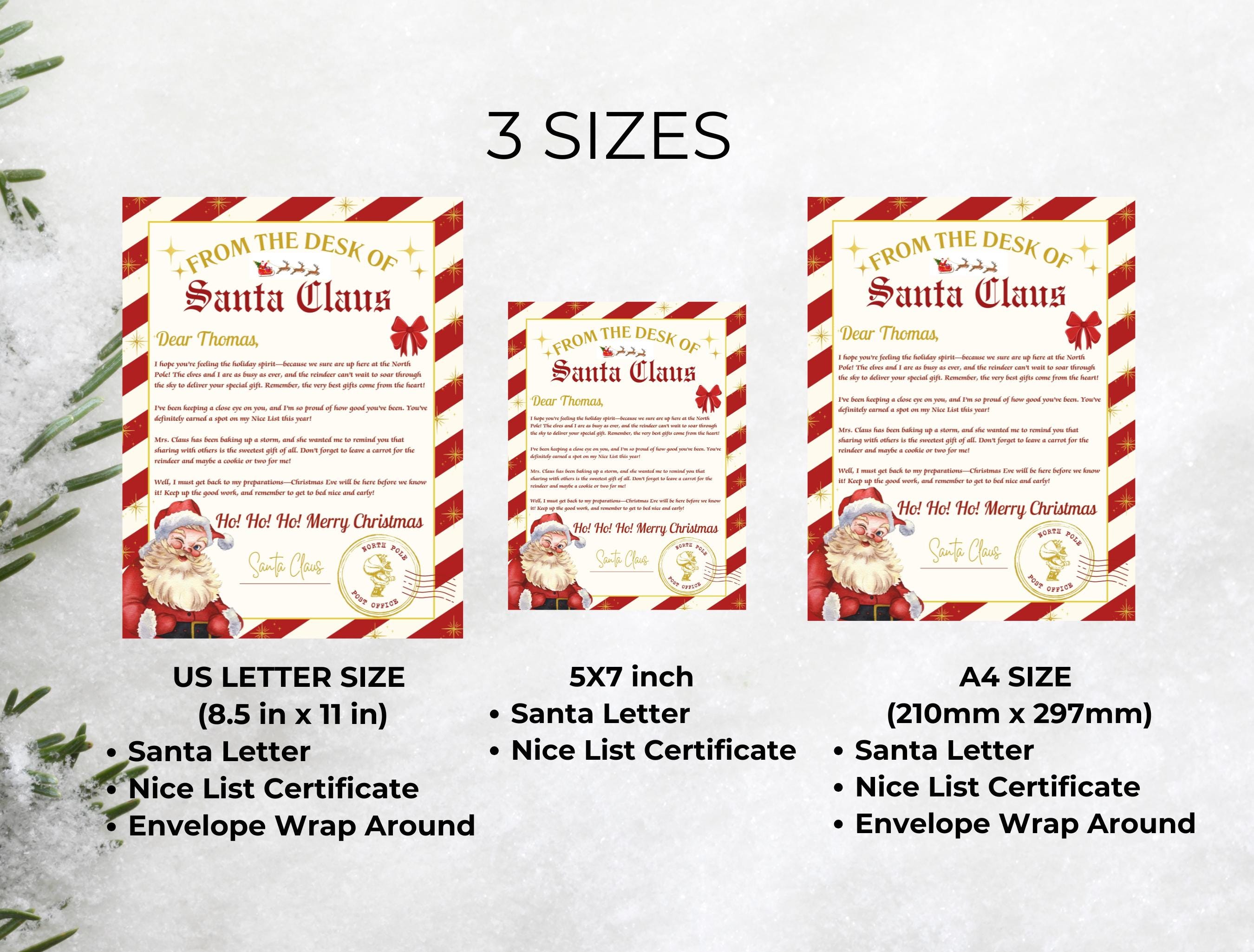 Printable Christmas Letters Bundle Editable Letters From Santa Claus ...
