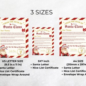 Editable Christmas Letters Bundle for Kids Printable Letters From Santa ...