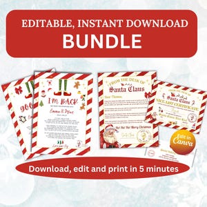 Editable Christmas Letters Bundle for Kids Printable Letters From Santa ...