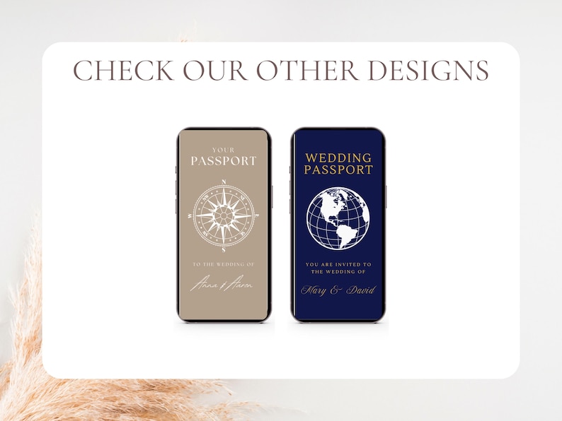 Editable Passport Wedding Invitation, 5 Page Digital Canva Template ...