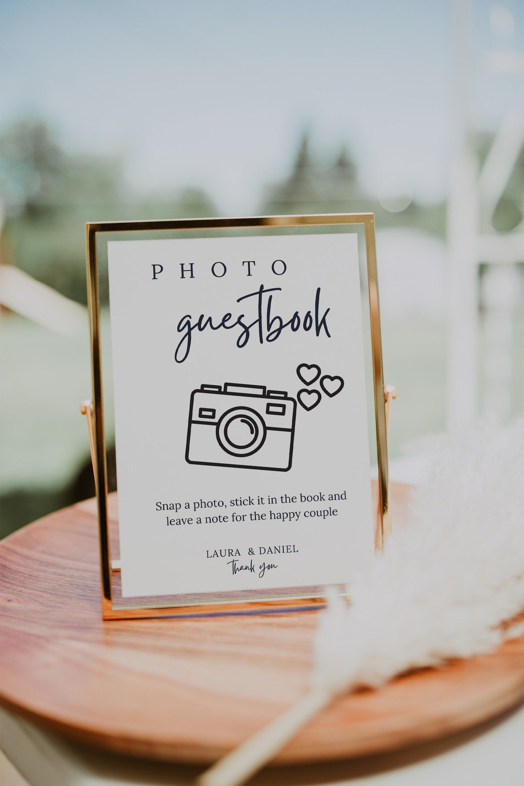 Wedding Guest Book Sign, Instax Guest Book Wedding Sign, Photo Guest ...