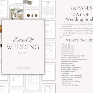 600 Page Canva Wedding Planner Template Bundle, Wedding Checklist ...