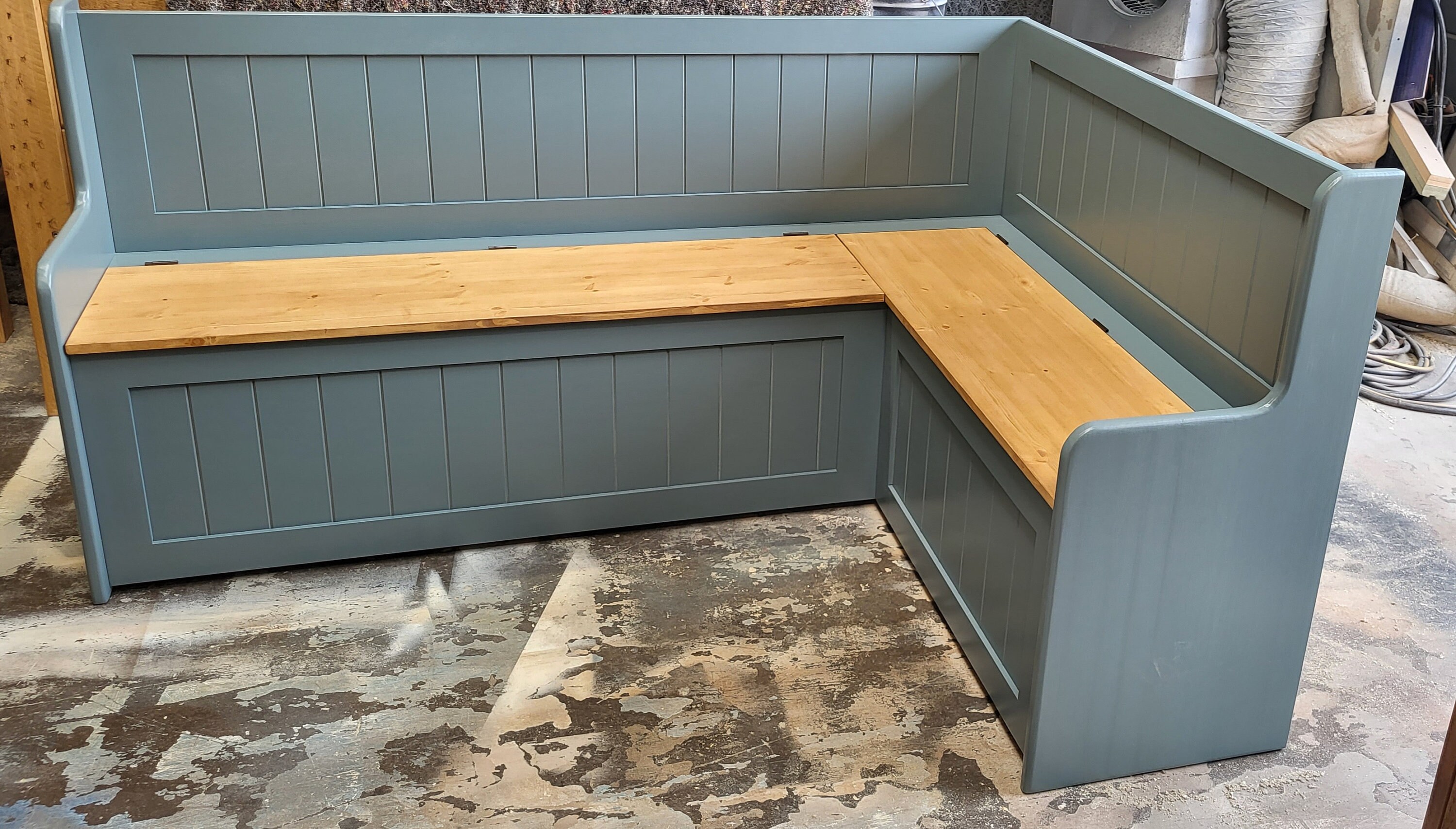 Painted Corner Monks Bench, Storage Bench, Shoe Bench - Etsy