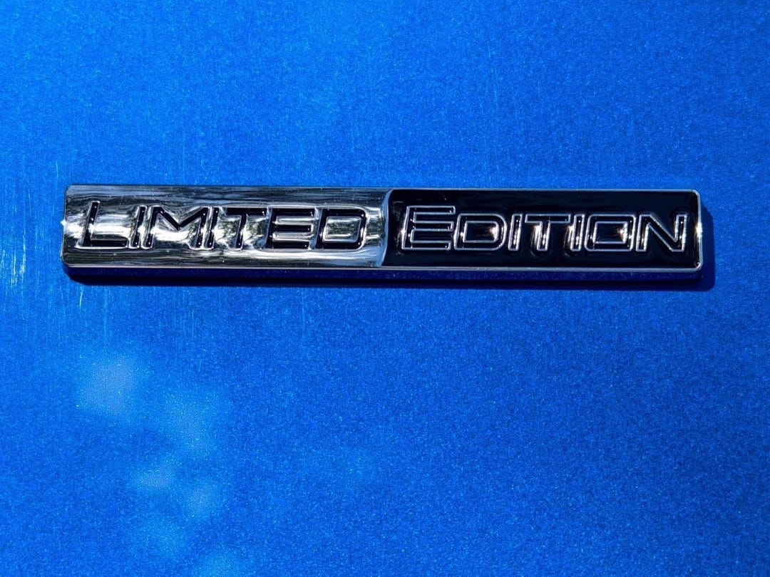 Limited Edition Chrome Emblem: Car/golf Cart/motorcycle Badge - Etsy