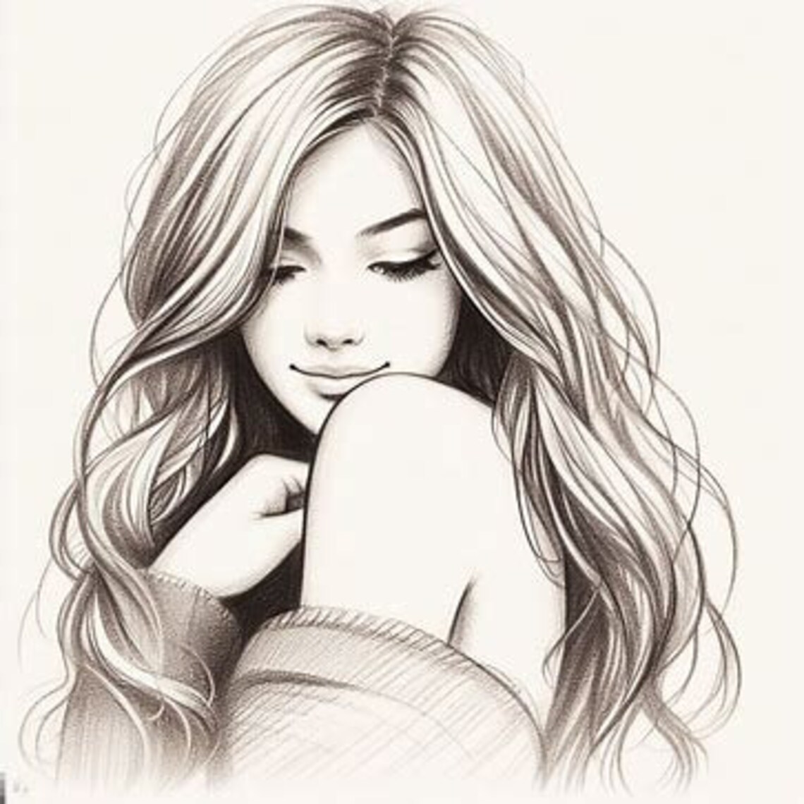 Shy Girl Art Print L Portrait Painting Girls Room Art Print Shy Girl ...