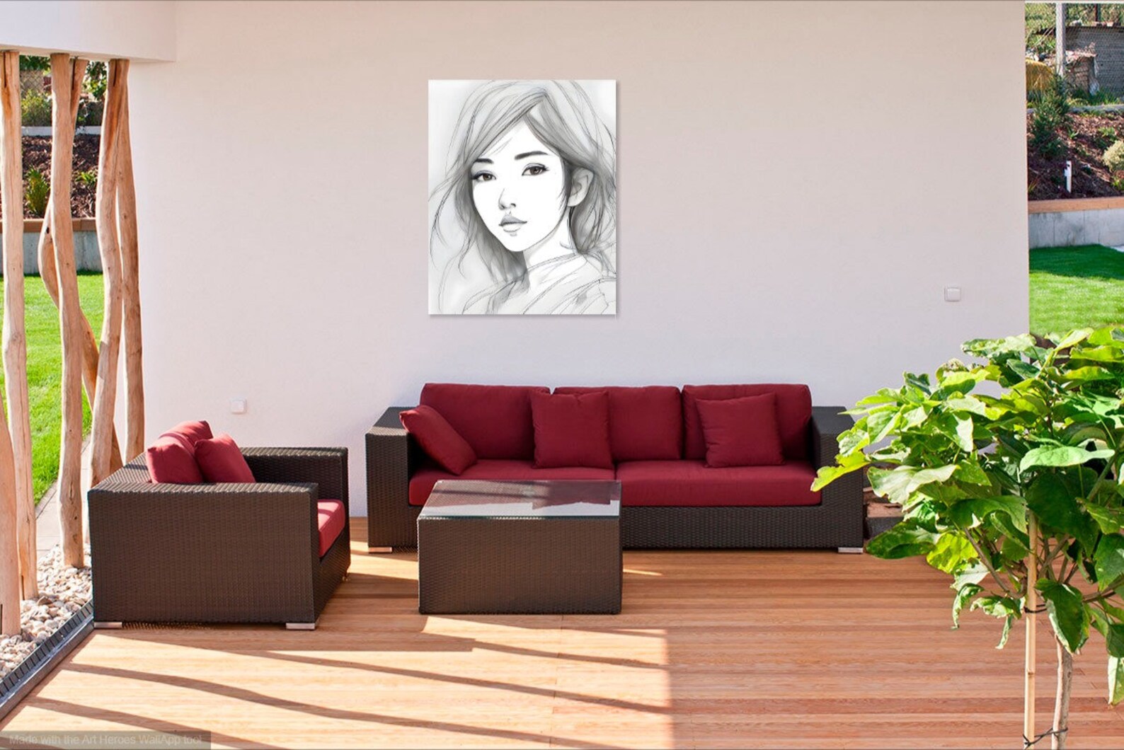 Girl Sketch Wall Art Shy Girl Art Print Girl Room Art Print Girl