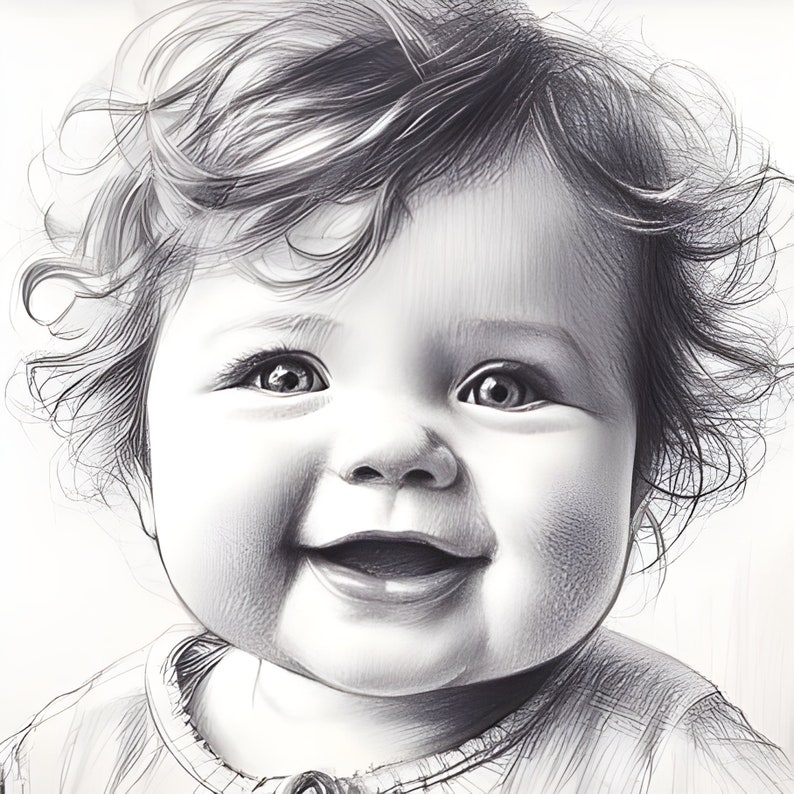 Laughing Baby Sketch Png | Laughing Baby Art Print | Laughing Baby ...