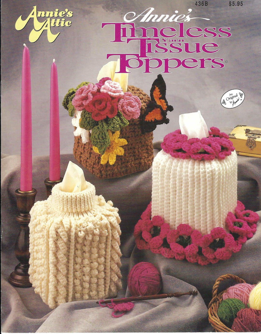 Vintage Crochet Pattern Tissue Toppers Tissue Box Cover Scanned PDF ...