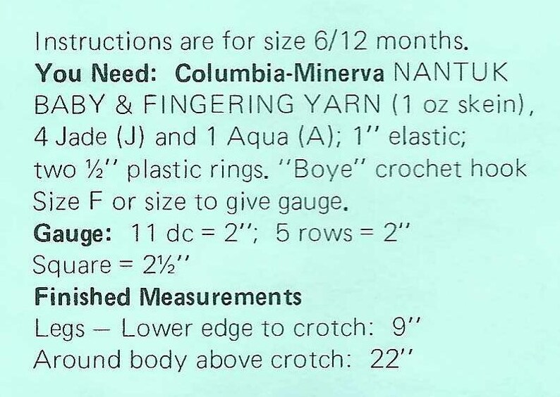 Vintage Crochet Pattern: Granny Square Baby Overalls (6-12 Months) (PDF ...