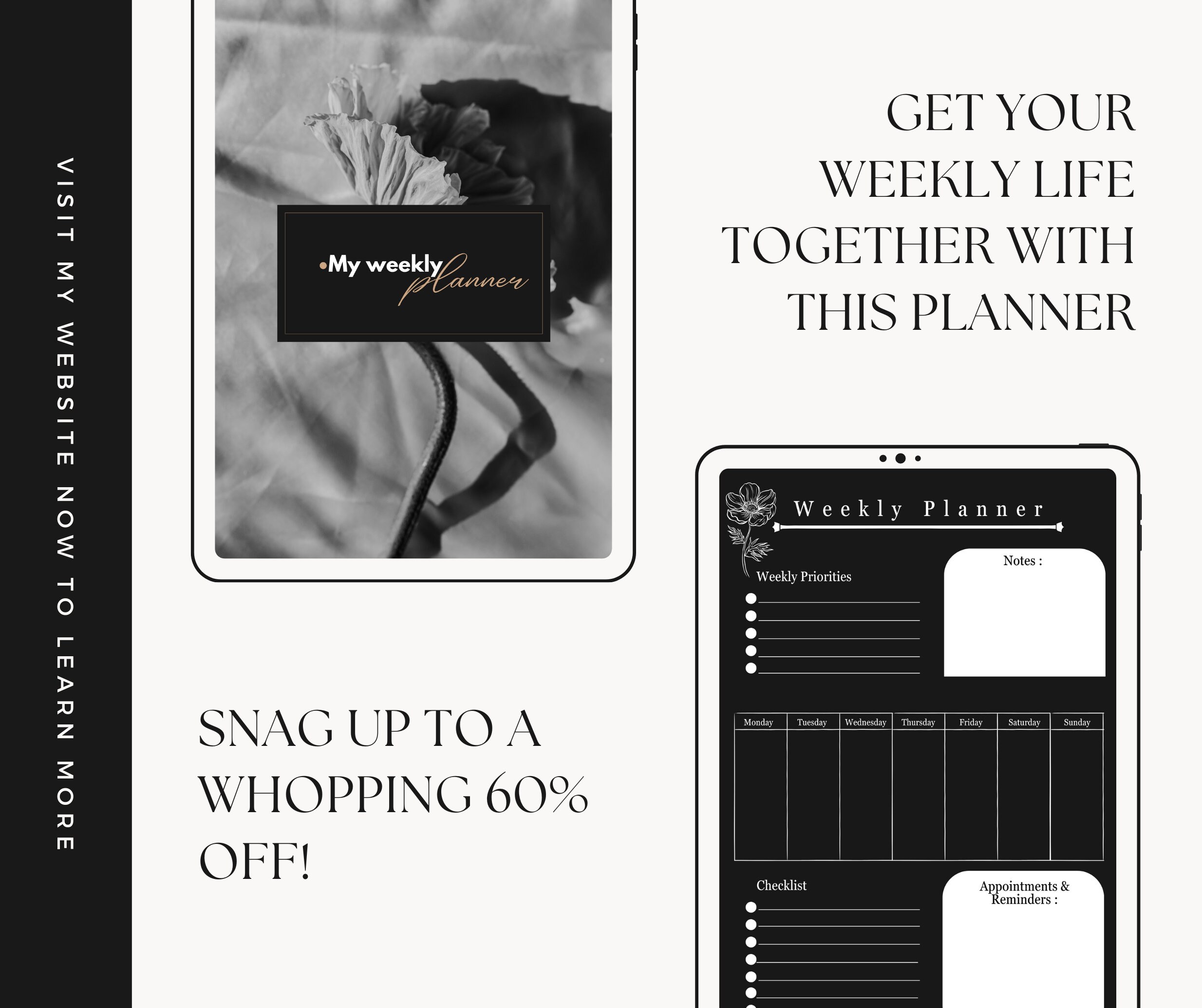 Weekly Planner Student Printable Journal Study School - Etsy