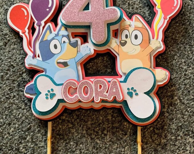 Bluey Cake Topper - Etsy