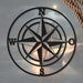Custom Maritime Compass Rose Metal Sign |nautical Wall Art | Elegant ...
