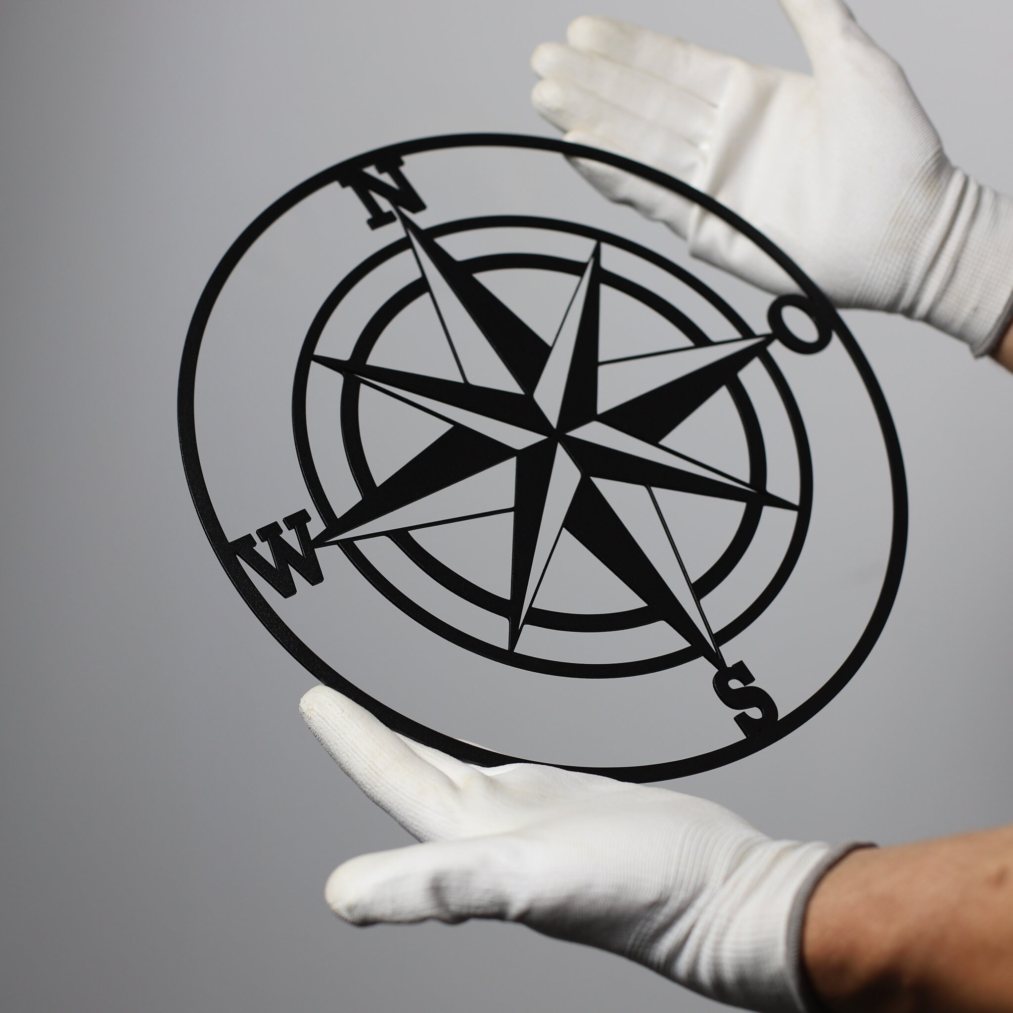 Custom Maritime Compass Rose Metal Sign |nautical Wall Art | Elegant ...