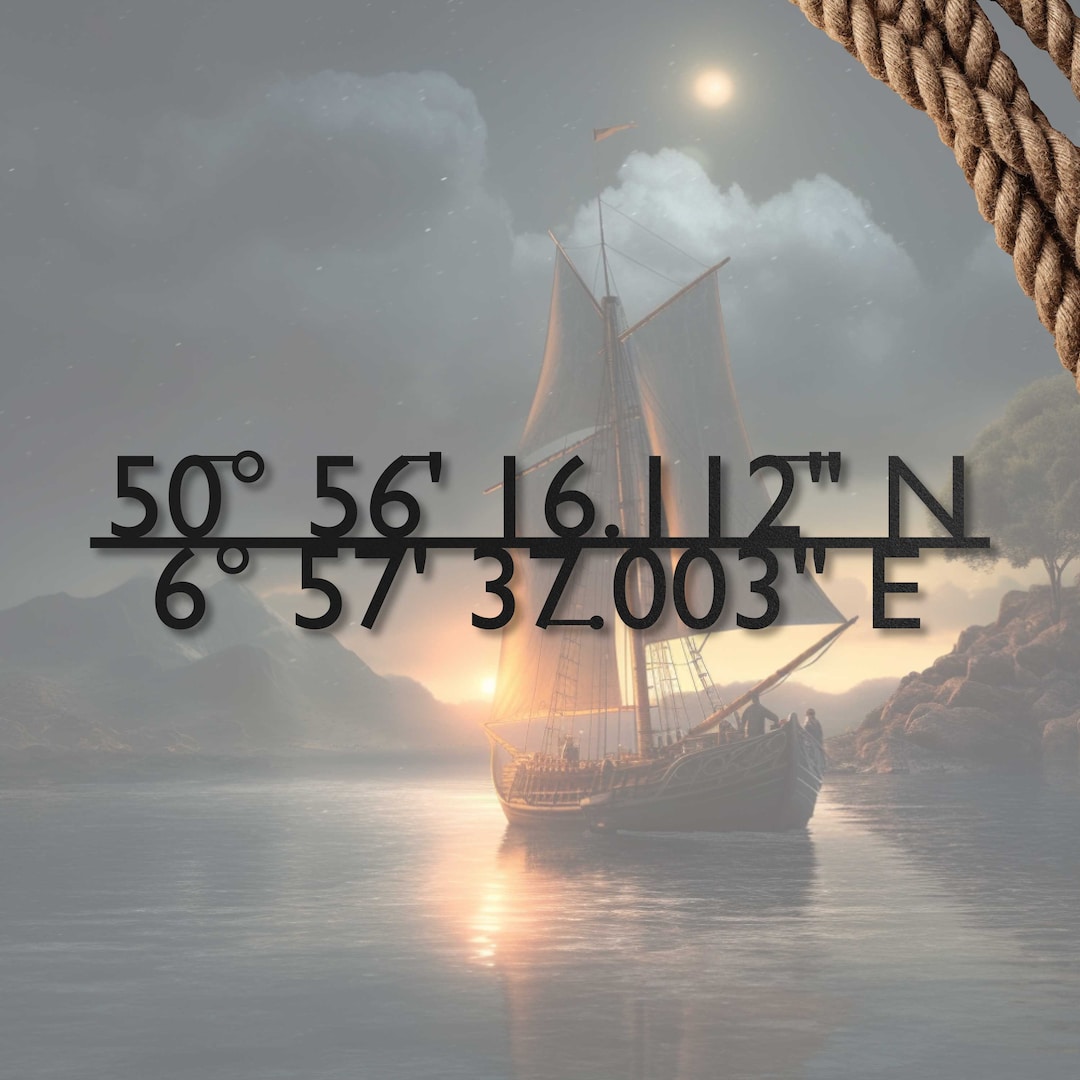 Coordinates Maritime Decor | Personalized Nautical Decoration | Unique ...