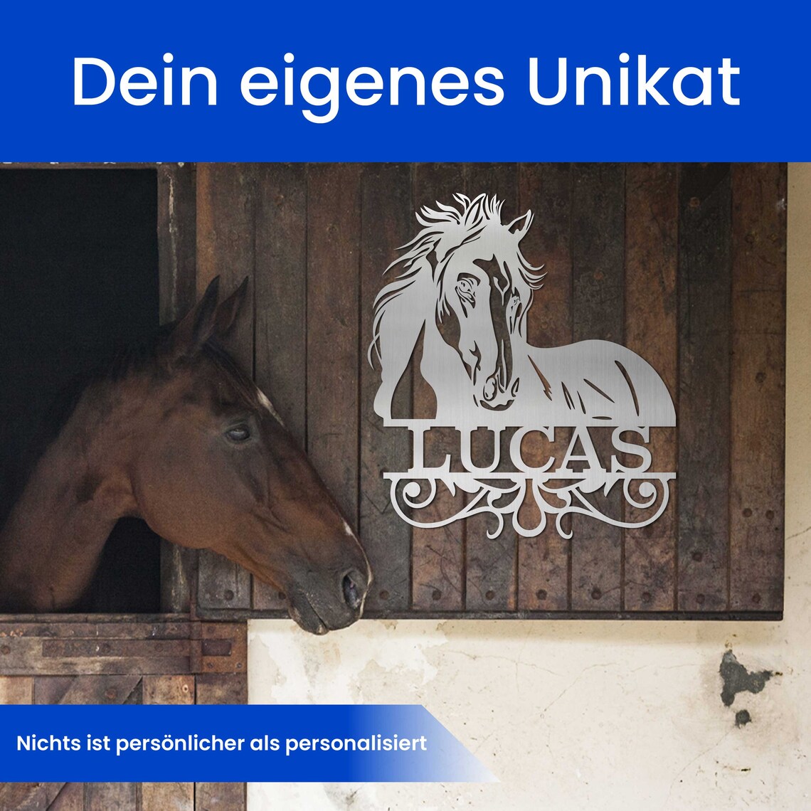 Winking Horse Metal Sign| Stallion Pride Stud Metal Sign | Bold ...