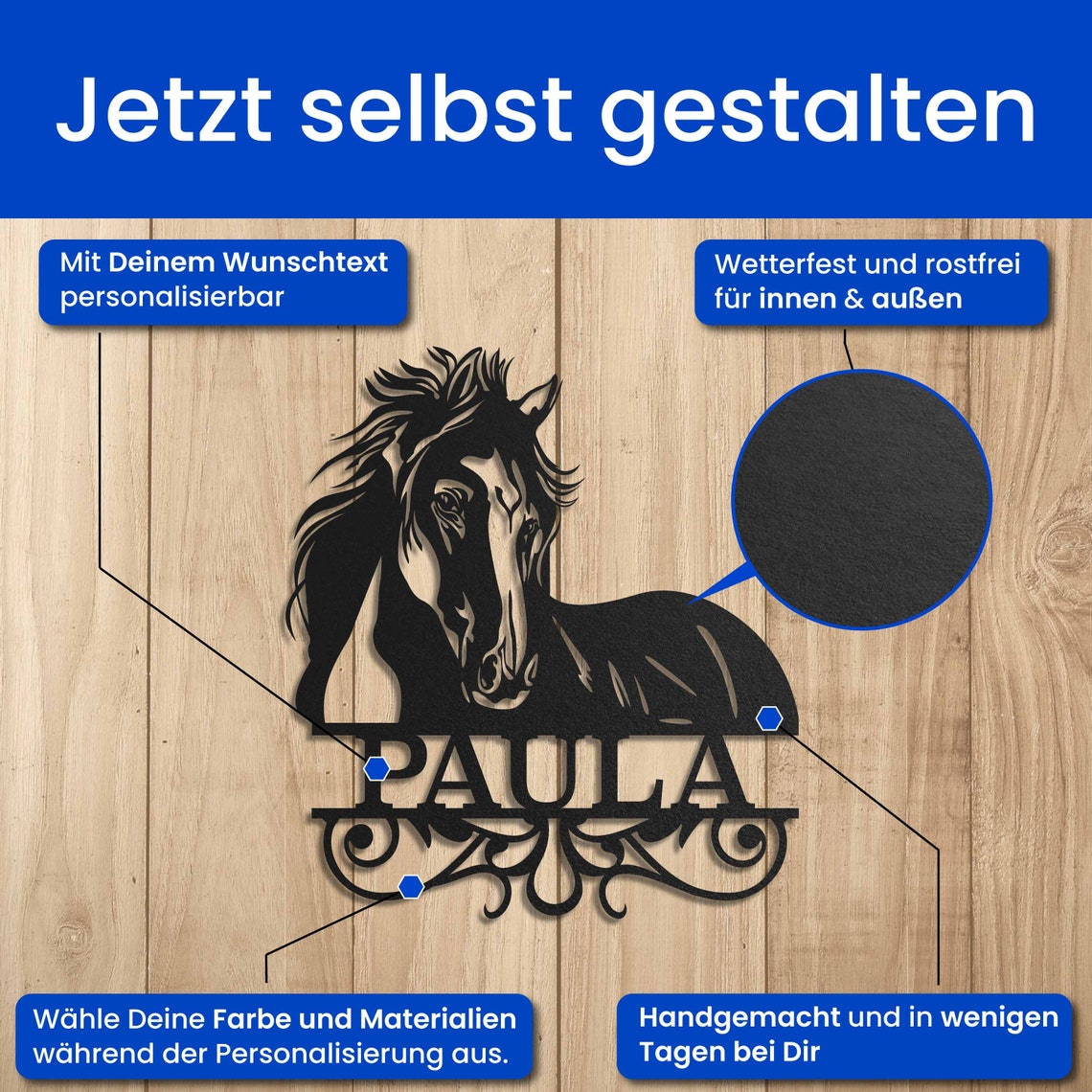 Winking Horse Metal Sign| Stallion Pride Stud Metal Sign | Bold ...