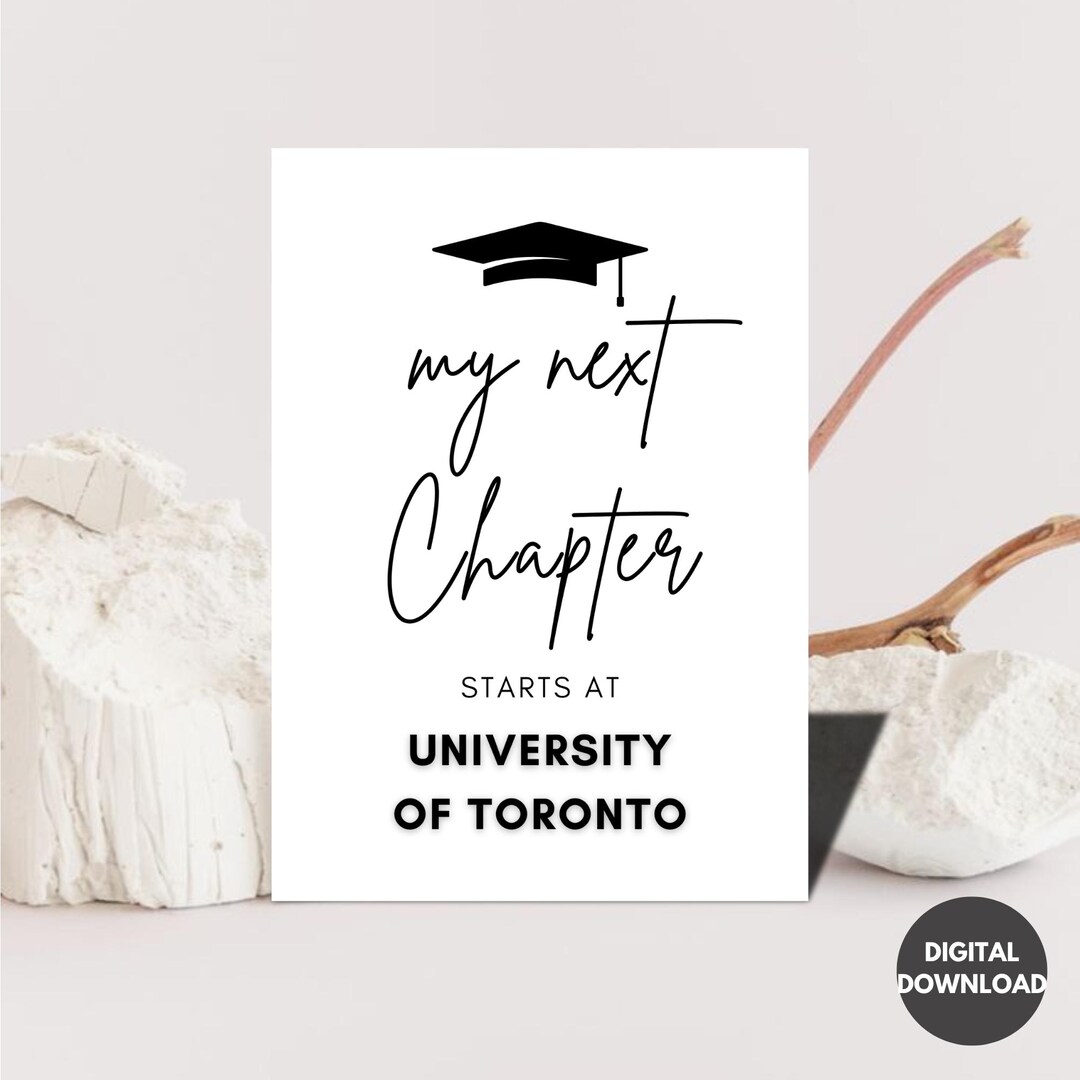 Graduation Printable Sign, My Next Chapter Starts at Editable ...