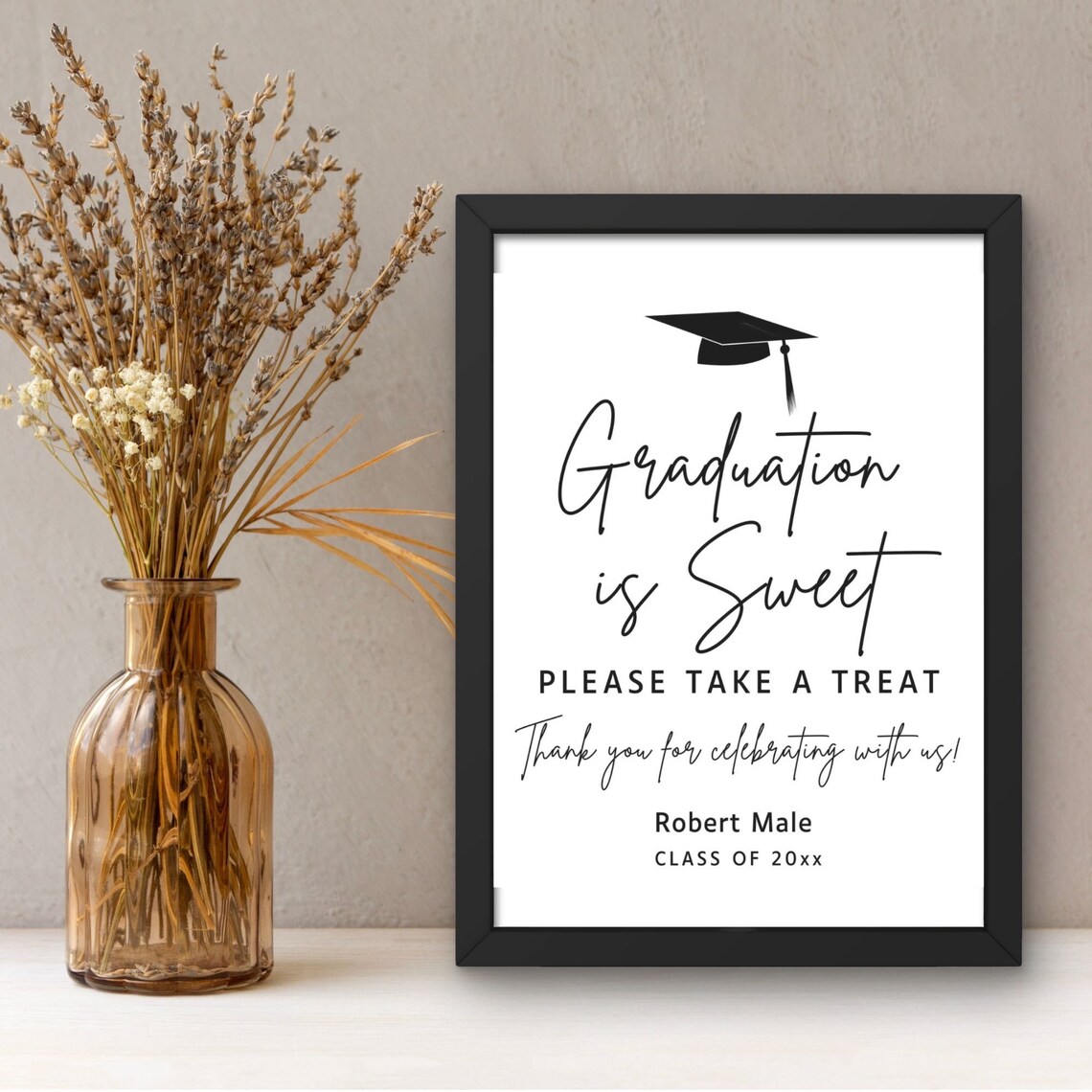Graduation Dessert Table Sign, Printable Graduation Treat Table Sign ...