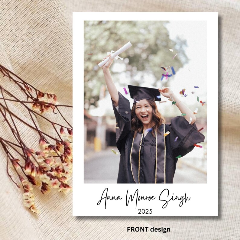 Modern Graduation Invitation Template: Simple Party Announcement (canva ...