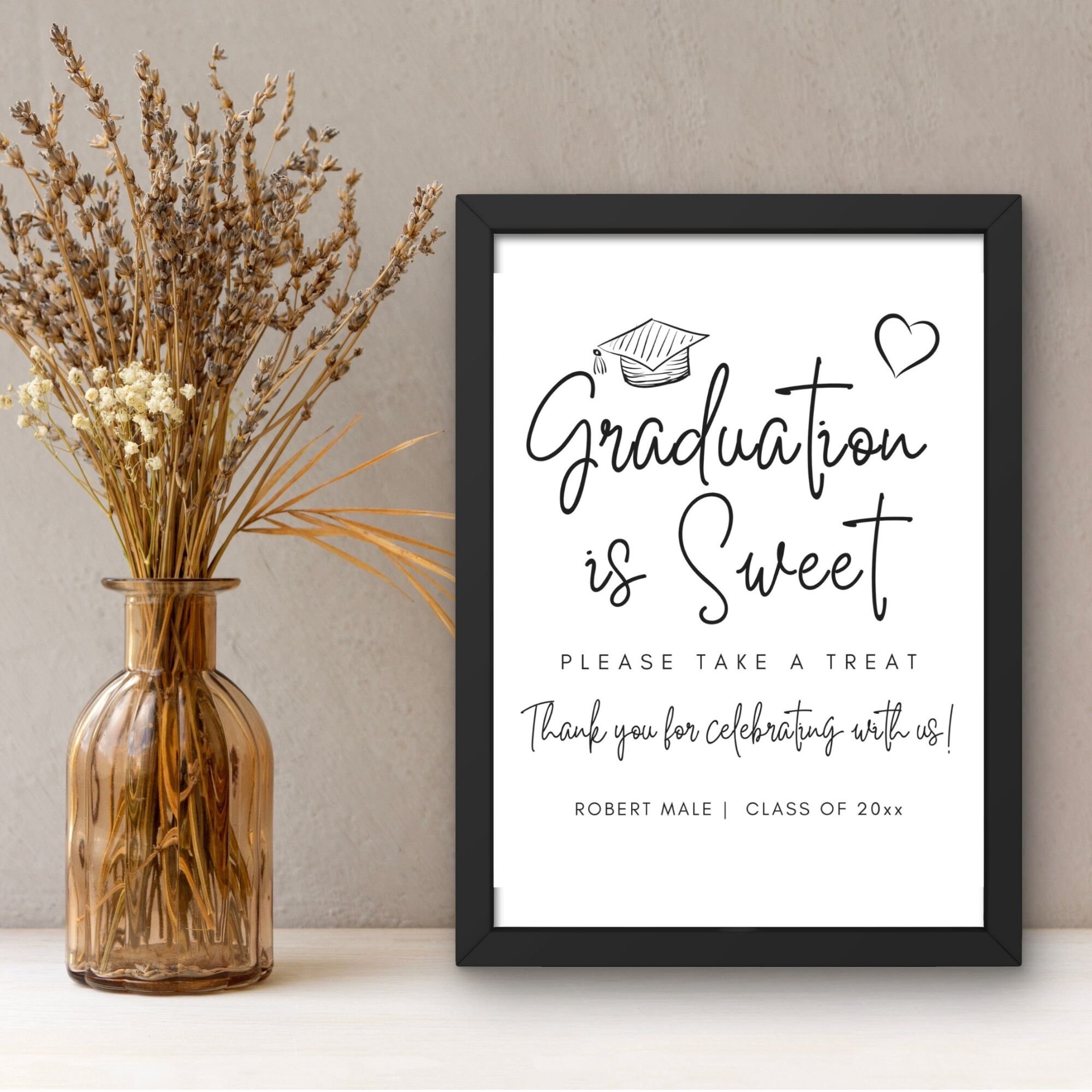 Graduation Dessert Table Sign, Printable Graduation Treat Table Sign ...