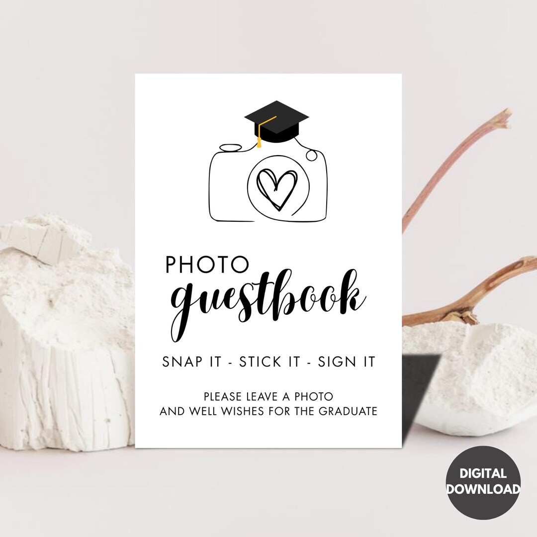 Photo Guestbook Sign for Graduation Party, Photo Sign Our Guestbook ...