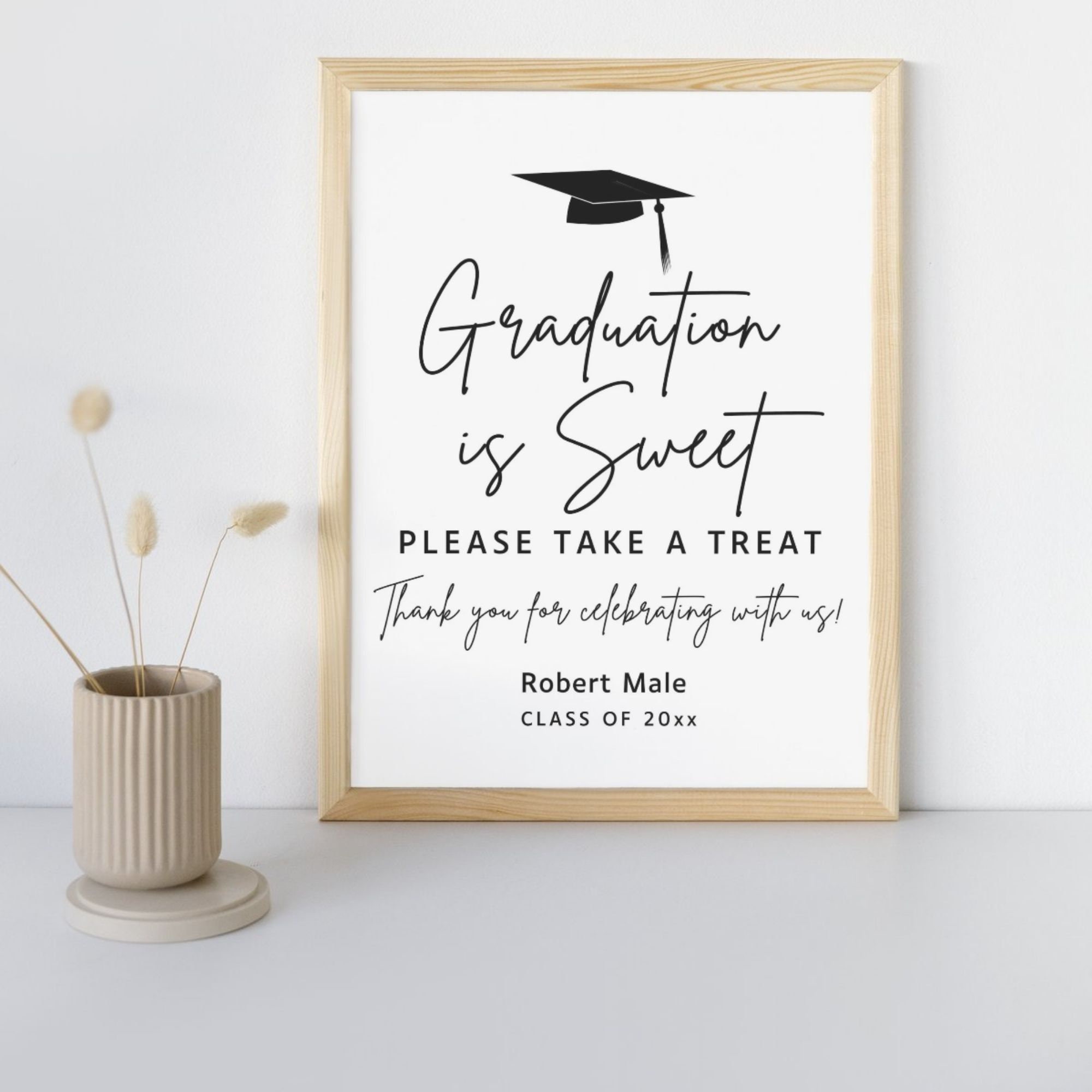 Graduation Dessert Table Sign, Printable Graduation Treat Table Sign ...