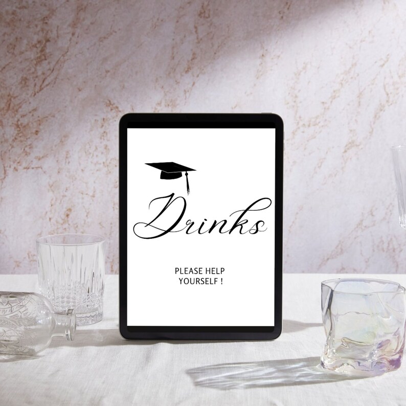 Customizable Graduation Party Sign Bundle | Canva Template (digital ...