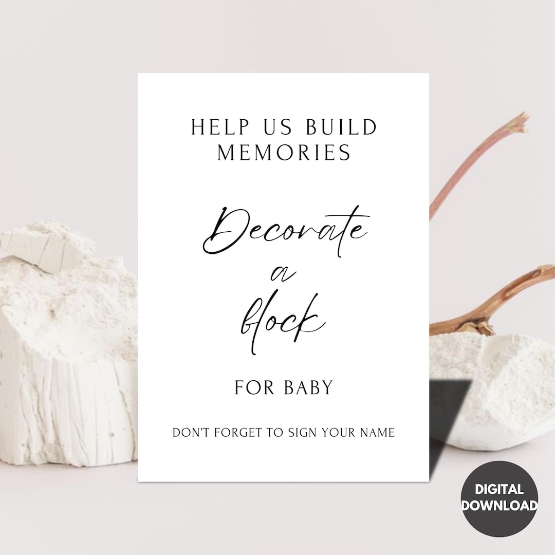 Decorate a Baby Block Sign, Baby Block for Decorations at A Baby Shower ...