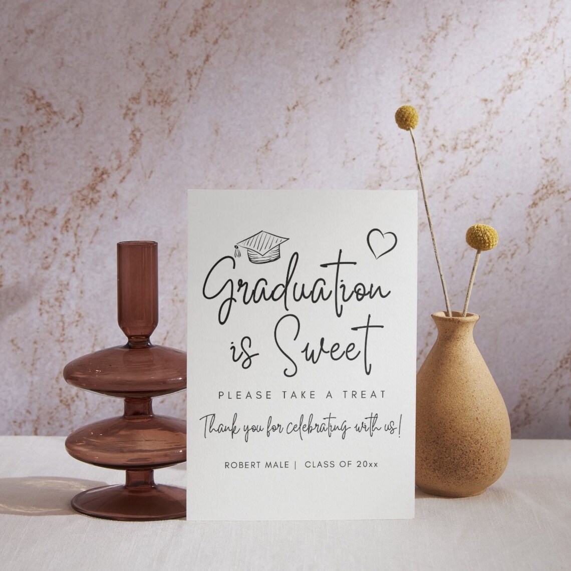 Graduation Dessert Table Sign, Printable Graduation Treat Table Sign ...