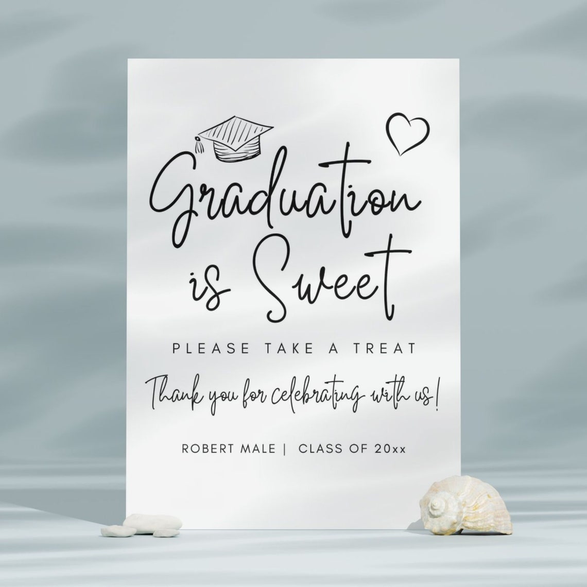Graduation Dessert Table Sign, Printable Graduation Treat Table Sign ...