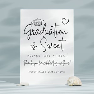 Graduation Dessert Table Sign, Printable Graduation Treat Table Sign ...